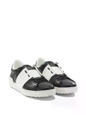 Valentino Garavani Open Rockstud Leather Sneakers - Black