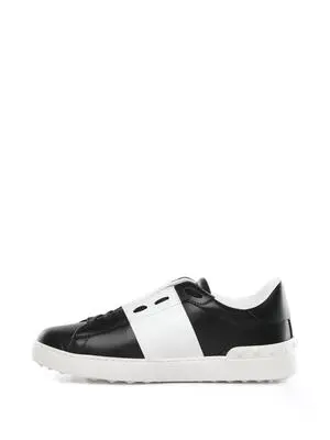 Valentino Garavani Open Rockstud Leather Sneakers - Black