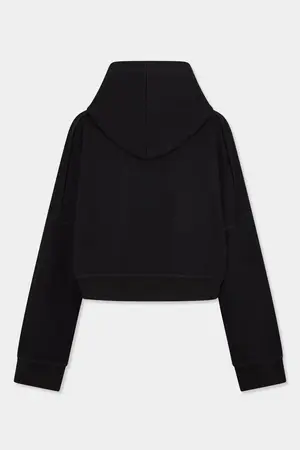 Dsquared2 Dolls Cropped Onion Fit Hoodie - Black