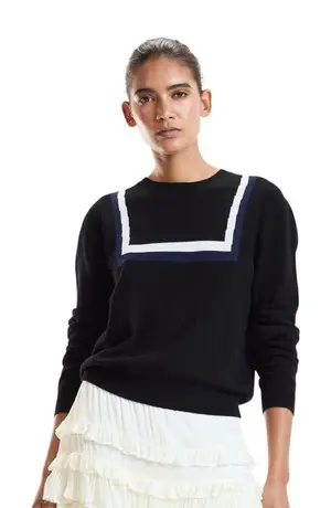 Cynthia Rowley Eastport Knit Pullover - Black