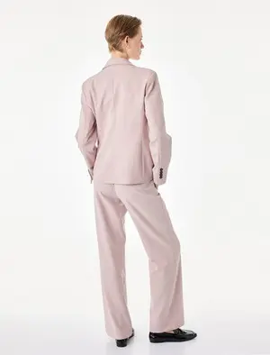 Koton Tailored Straight Leg Trousers With Pockets