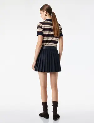 Koton Pleated Mini Skirt With Belt