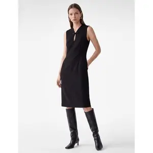 Koton Sleeveless Keyhole Detal Qipao Midi Dress With Frog Closure