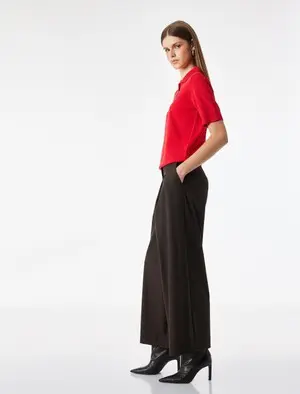 Koton Mid Rise Wide Leg Tailored Trousers