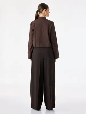 Koton Mandarin Collar Long Sleeve Poplin Shirt With Frog Closure