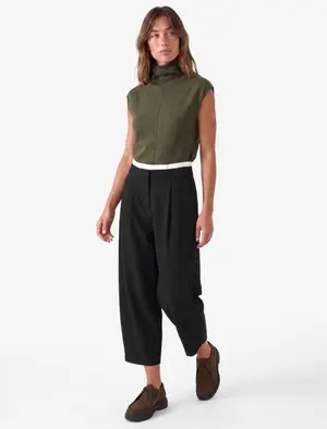 Koton High Rise Pleated Barrel Trousers