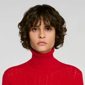 Sandro Cable Knit Turtleneck Sweater