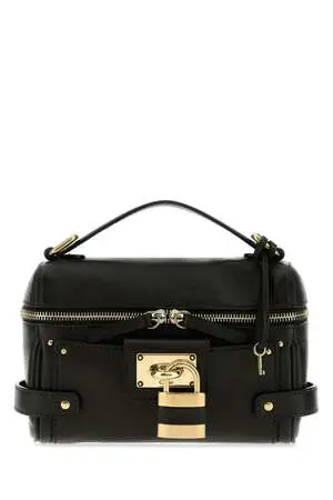 Chloé Leather Vanity Handbag - Black