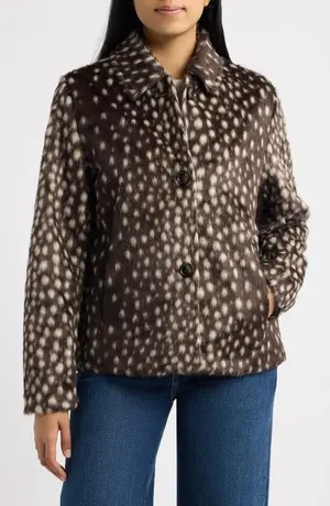 Bernardo Faux Fur Short Jacket