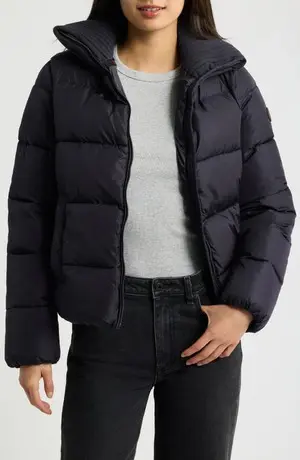 SAVE THE DUCK Soy Water Resistant Puffer Jacket - Black