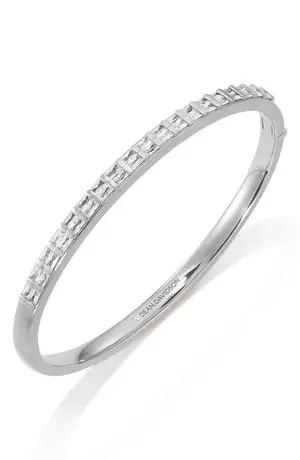 DEAN DAVIDSON Gia Baguette Bangle - White Cz/silver