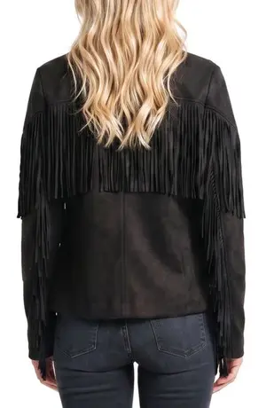 Karen Kane Fringe Long Sleeve Jacket