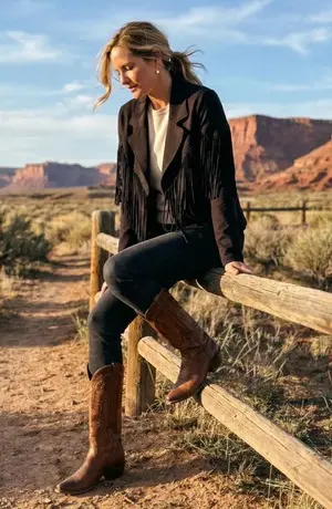 Karen Kane Fringe Long Sleeve Jacket
