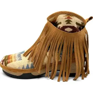 KUNSTEN Holly Bootie - Brown Multi Fringe