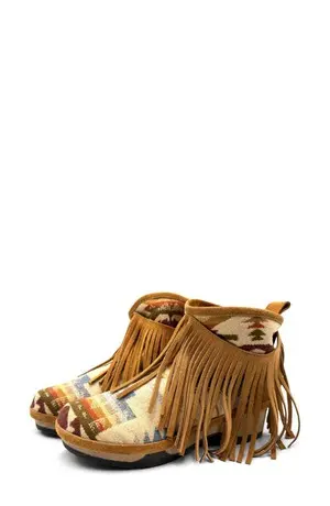 KUNSTEN Holly Bootie - Brown Multi Fringe