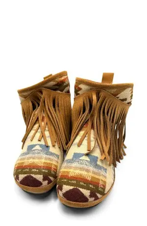 KUNSTEN Holly Bootie - Brown Multi Fringe