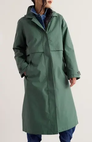 SEASALT CORNWALL Sea Lights Waterproof Trench Coat - Light Coppice