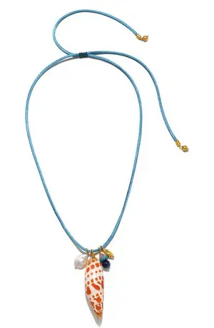 Sequin Cece Shell Pendant Necklace - Multi