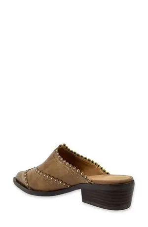 SHU SHOP Tucson Faux Leather Wingtip Mule - Camel