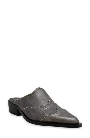 SHU SHOP Tucson Faux Leather Wingtip Mule - Grey