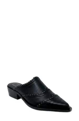 SHU SHOP Tucson Faux Leather Mule - Black