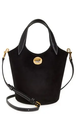 Veronica Beard Anchor Leather & Suede Top-handle Bag - Black