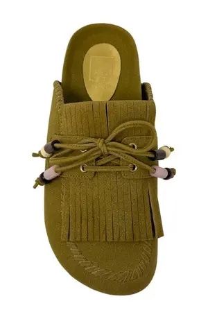 SHU SHOP Tilly Faux Suede Clog - Camel Suede
