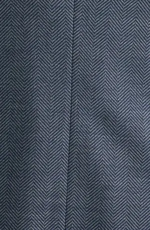 BOSS Hutson Slim Fit Navy Cotton & Wool Herringbone Sport Coat