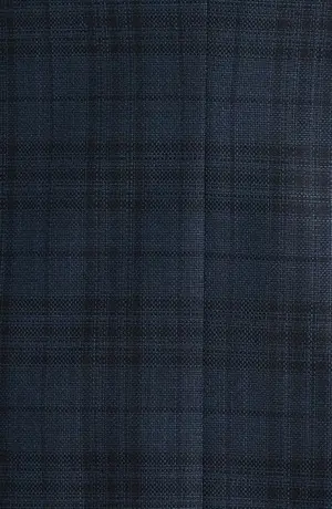 BOSS Hutson Slim Fit Plaid Slub Wool Blend Sport Coat
