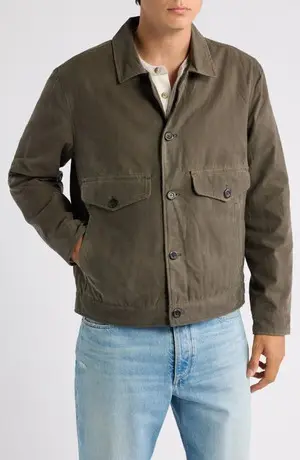 Marine Layer Waxed Canvas Trucker Jacket