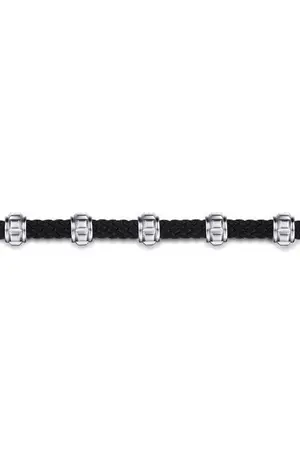 GABRIEL & CO. Geo & Braided Leather Bracelet