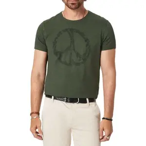John Varvatos Peace Maker Raw Edge Crewneck T-shirt
