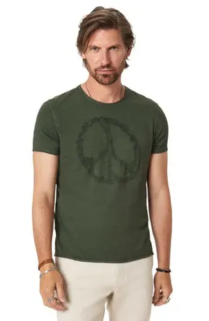 John Varvatos Peace Maker Raw Edge Crewneck T-shirt