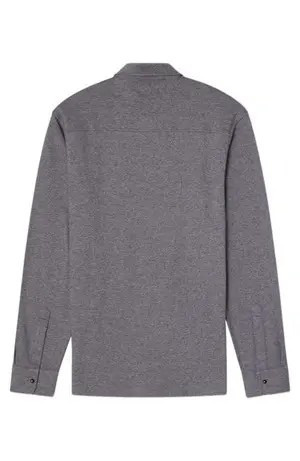 Robert Talbott Walter Cashmere Blend Snap Front Shirt - Gray