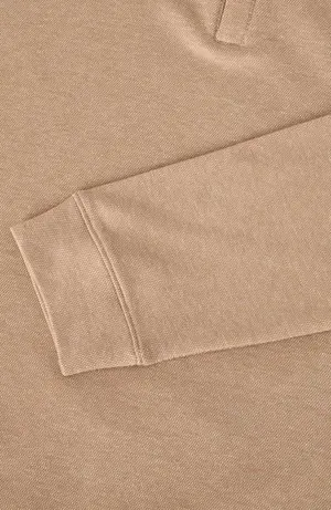 Robert Talbott Wesley Cashmere Blend Quarter Zip - Camel