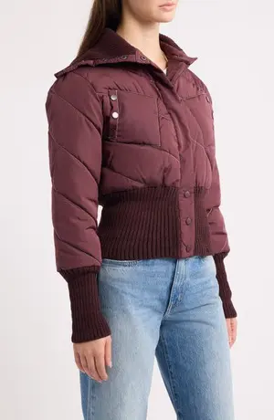 BDG URBAN OUTFITTERS Asymmetrical Quilted Puffer Jacket