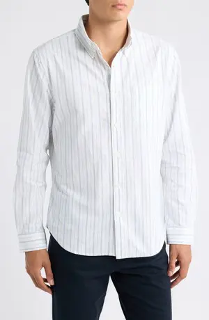 Bonobos Multi Stripe Stretch Oxford Cotton Button Down Shirt - Laslo Stripe