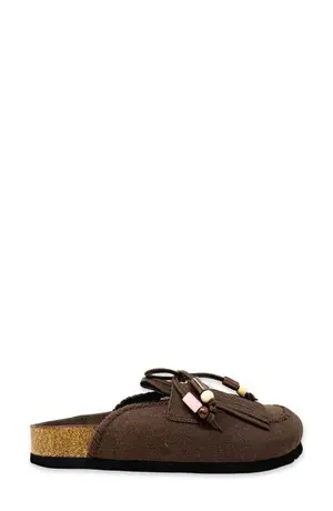 SHU SHOP Tilly Faux Suede Clog - Brown Suede