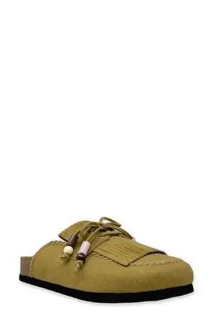 SHU SHOP Tilly Faux Suede Clog Camel Suede