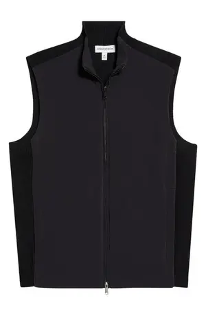 Nordstrom Mixed Media Insulated Knit Vest - Black