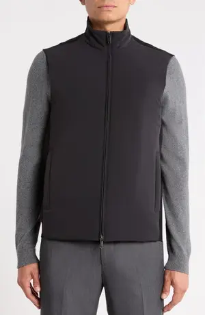 Nordstrom Mixed Media Insulated Knit Vest - Black