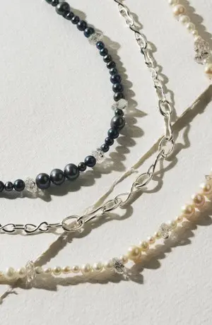 AWE INSPIRED Spellbound Sterling Silver Pearl & Quartz Necklace