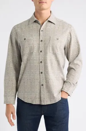 Tommy Bahama Fireside Pixel Point Long Sleeve Button-up Shirt