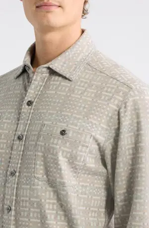 Tommy Bahama Fireside Pixel Point Long Sleeve Button-up Shirt
