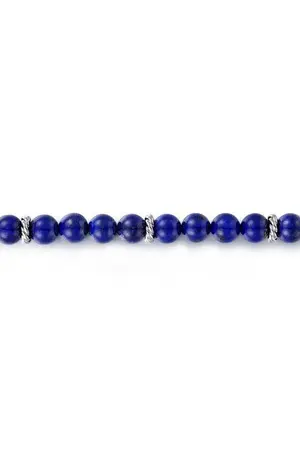 Gabriel & Co. Bujukan Lapis Lazuli Bead Bracelet - Sterling Silver/lapis