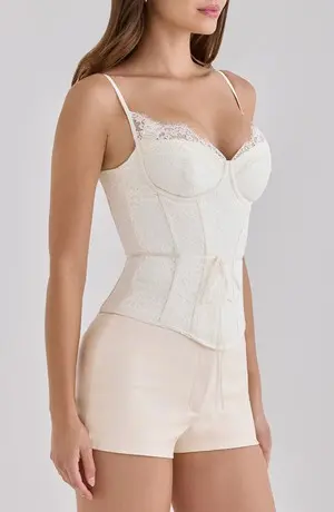 House Of Cb Audrina Lace Corset Top