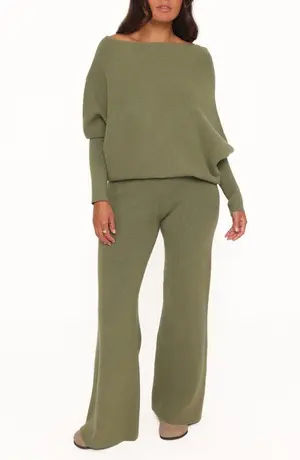 PETAL & PUP Gennie Two-piece Knitted Pant Set