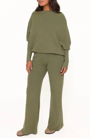 PETAL & PUP Gennie Two-piece Knitted Pant Set