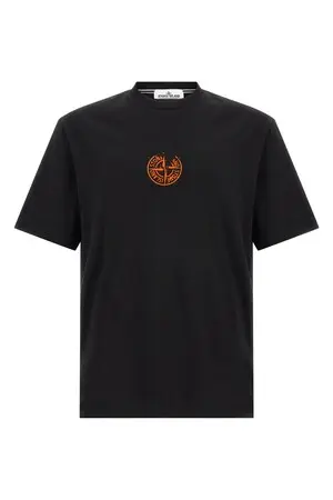 Stone Island Logo T-shirt - Orange