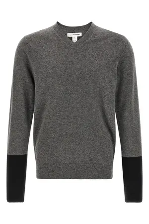 Comme Des Garçons Color-block Sweater - Gray